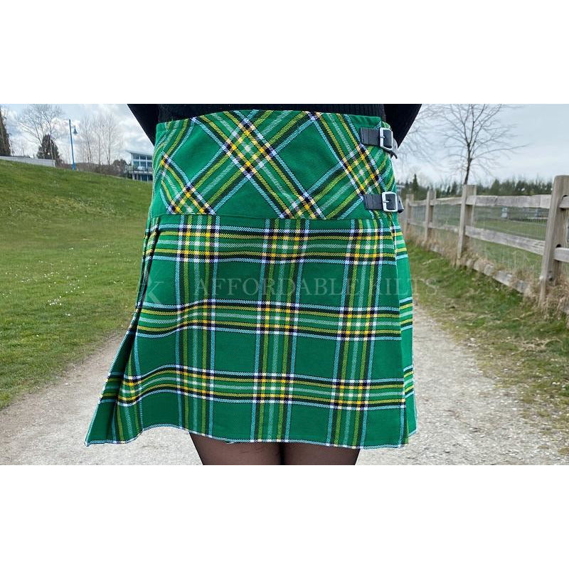 Womens Tartan Mini Skirt | Ladies Kilts | Irish National Tartan – Affordable Kilts