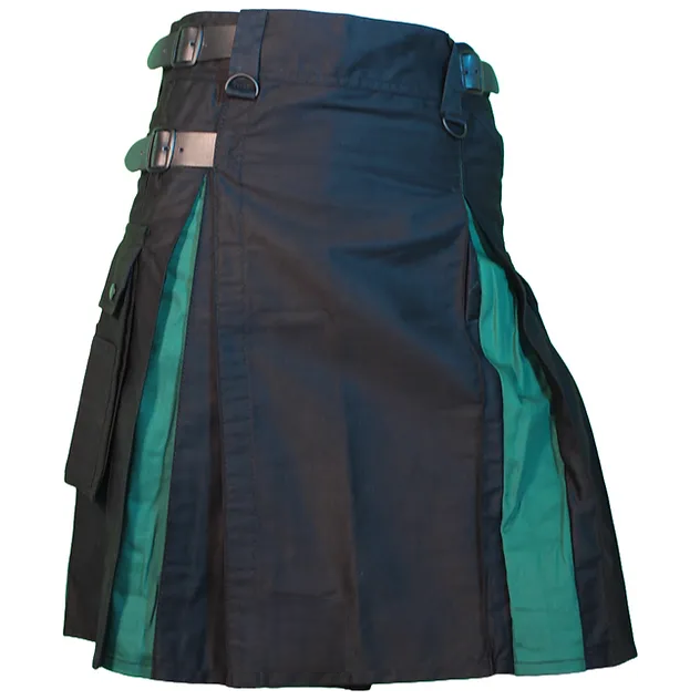 Hybrid Kilt - Solid Green – Affordable Kilts