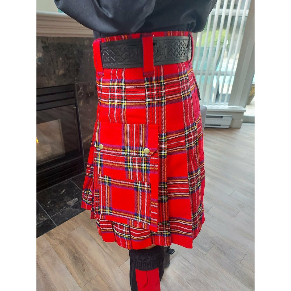Tartan Utility Kilts | Night / Grey Spirit Tartan | affordablekilts.com ...