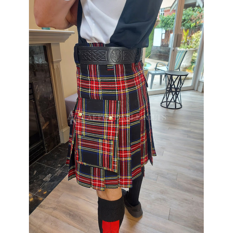 Tartan Utility Kilts | Night / Grey Spirit Tartan | affordablekilts.com ...