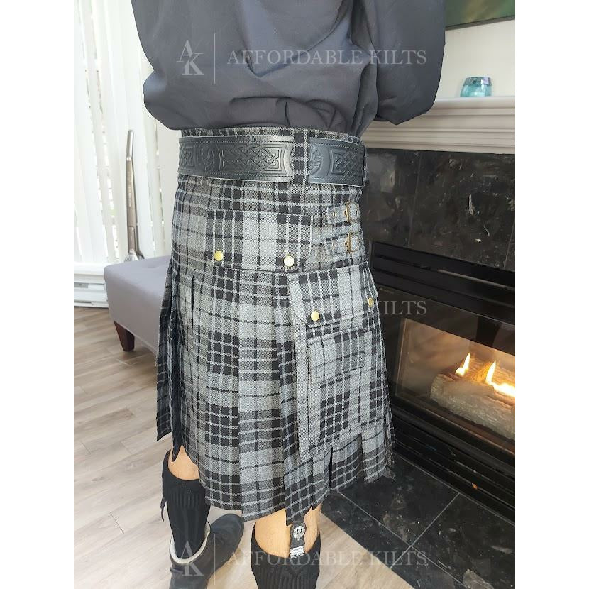 Tartan Utility Kilts | Night / Grey Spirit Tartan | affordablekilts.com ...