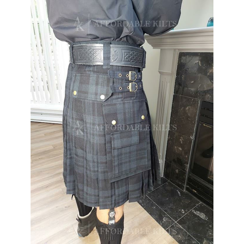 Tartan Utility Kilts | Night / Grey Spirit Tartan | affordablekilts.com ...